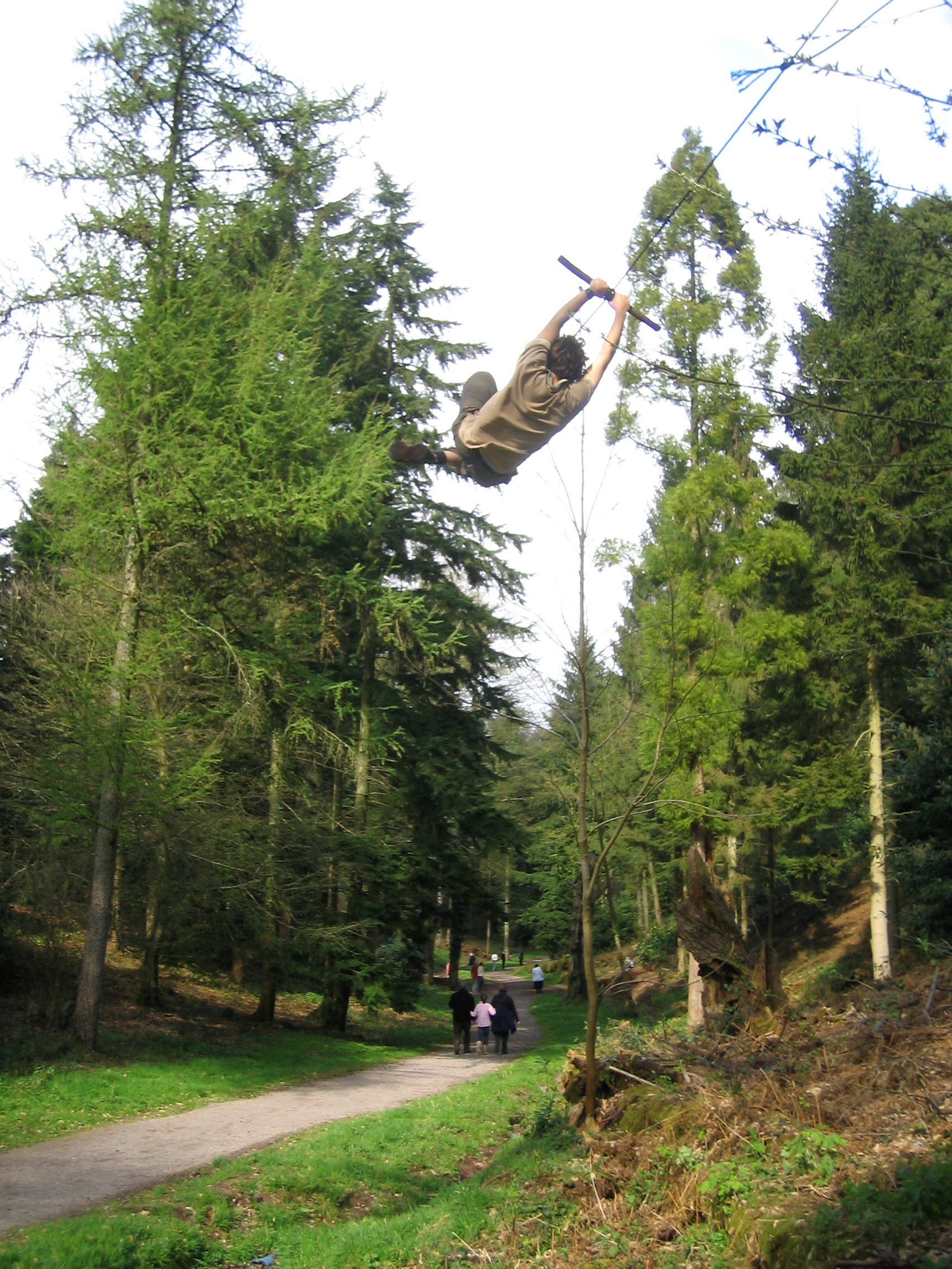 Rope swing, Bristol, United Kingdom (UK).